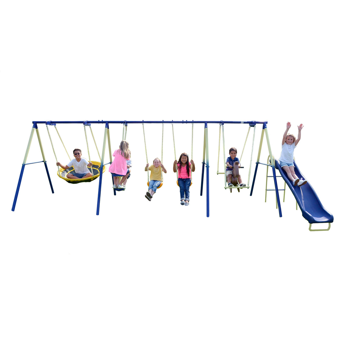 Super 8 Fun Metal Swing Set – SportsPowerSwingSets