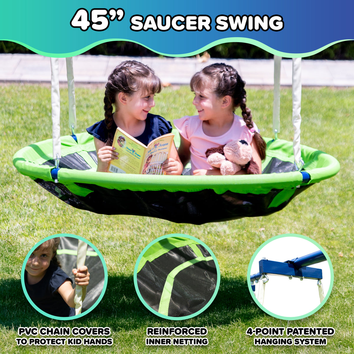 Deluxe Saucer Swing Set – SportsPowerSwingSets